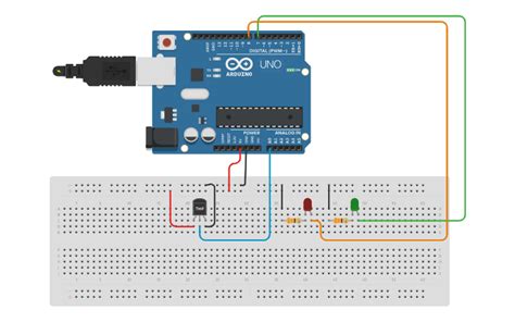 Circuit Design Sensor Temperatura Tinkercad