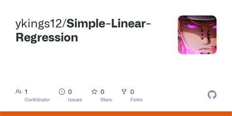 github ykings12 simple linear regression