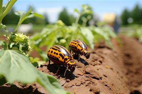 Premium Ai Image The Colorado Potato Bug Larvae May Be Seen Munching
