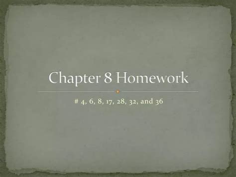 ppt chapter 8 homework powerpoint presentation free download id