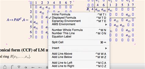 matrices how to add tabular lines matrix lines to arrays in lyx