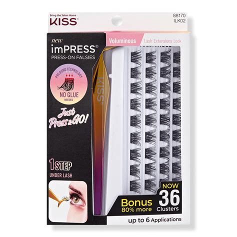 Impress Press On Falsies Eyelash Clusters Voluminous Kiss Ulta Beauty