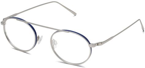 Corwin Eyeglasses In Polished Silver With Blue Warby Parker