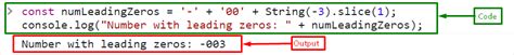 format numbers in javascript leading zero