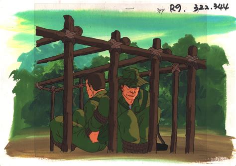 Rambo Original Production Animation Cel N Background Obg Ruby Spears 1