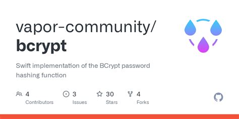 Github Vapor Communitybcrypt Swift Implementation Of The Bcrypt Password Hashing Function