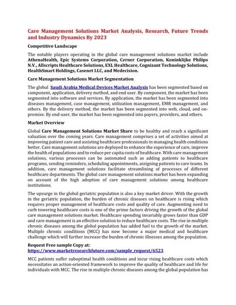 PPT - Care Management Solutions Market Analysis, Research, Future Trends and Industry Dynamics ...