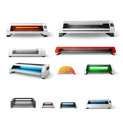 Lasercutter Vector Set White Background Isolated A High Quality