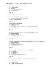 Regression Practice Questions Pdf CHAPTER SIMPLE LINEAR REGRESSION In A Regression