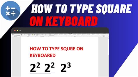 How To Type Square In Keyboard Laptop PC Windows MAC YouTube