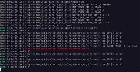 Shell Modem Send Command Causes Shell To Hang After About 10 Seconds