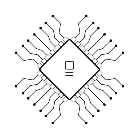 Vector Illustration Of Linear Microcircuit 19021223 Vector Art At Vecteezy
