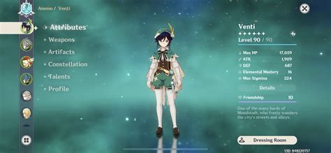 Attempting To Build My Dps Venti Genshin Impact Hoyolab