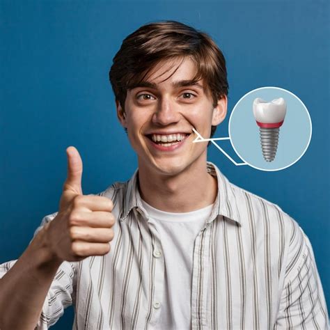 Young Mans Healthy Teeth Implant Closeup A Detailed Look Understanding