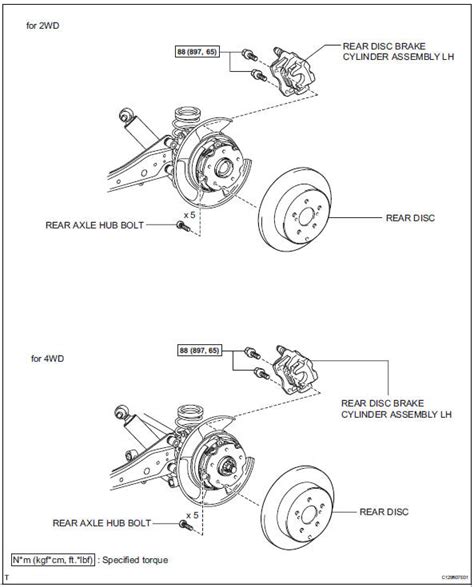 Toyota Rav4 Xa40 2013 2018 Service Manual Rear Axle Hub Bolt Axle