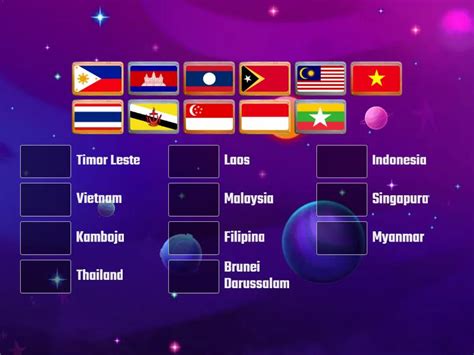 Interaktif Game Bendera Negara Negara Asean Match Up