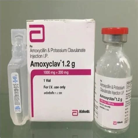 Amoxicillin Potassium Clavulanate Injection Strength 1000mg 200mg At ₹ 100 Vial In Mumbai