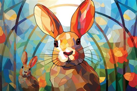 Premium Photo Easter Background Glass Mosaic Style