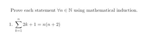 solved prove each statement ∀n∈n using mathematical