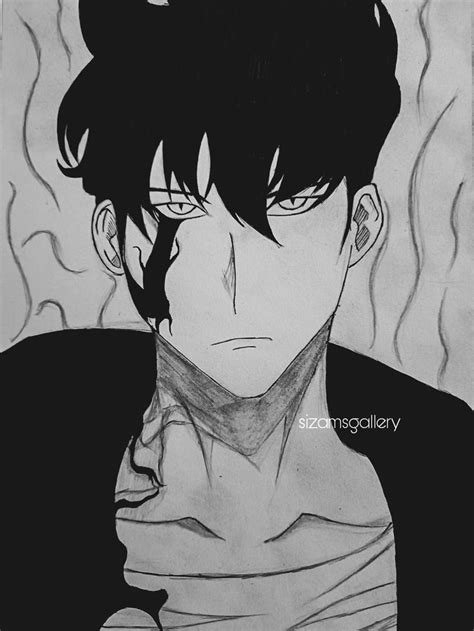 Sung Jin Woo Fanart By Me Character Sketch Anime Drawings Manga Drawing