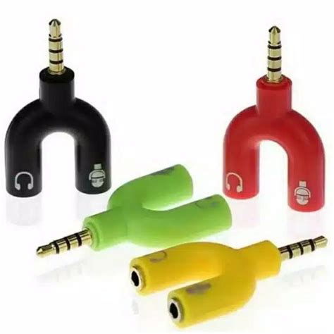 Jual Jack Y Spliter Aux 3 5mm Audio Earphone Y Mic Splitter Konektor Jack Y Dan Audio Headset