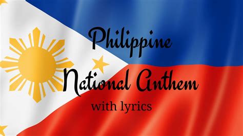 Lupang Hinirang Instrumental With Lyrics Youtube