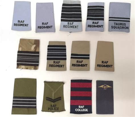 Raf Royal Air Force Rank Slides Various Ranks And Colours Used £9 99 Picclick Uk