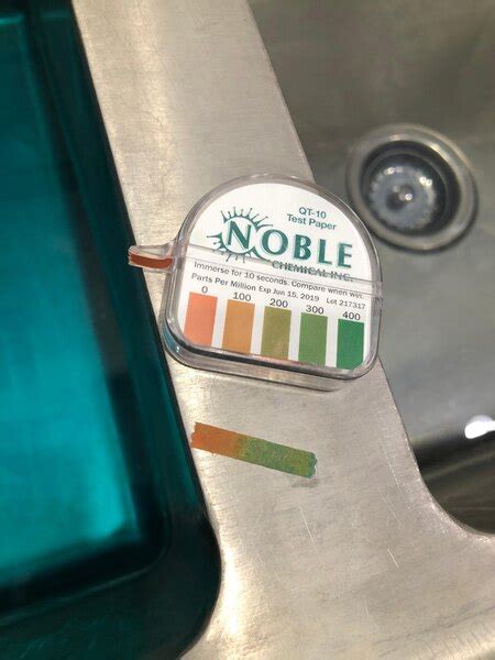 Noble Qt 10 Quaternary Test Paper Dispenser 0 400ppm