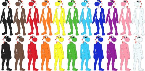 Colors Of The Yoshi Rainbow By Darkshiner8 On Deviantart