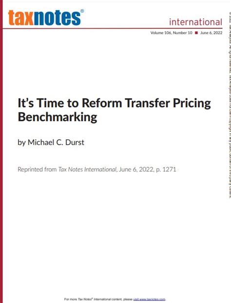 Benchmarking Analysis Transfer Pricing At Alannah Spark Blog