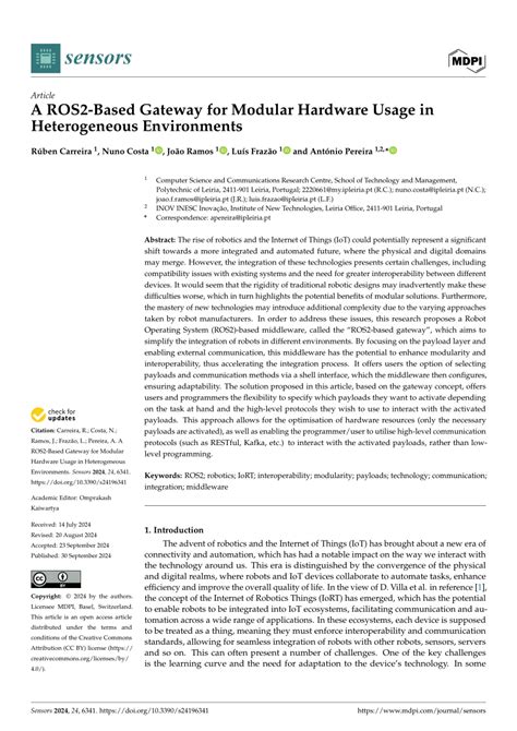 pdf a ros2 based gateway for modular hardware usage in heterogeneous
