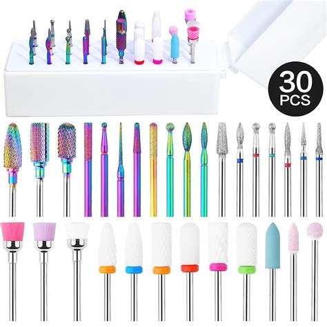 Morovan Nail Drill Bits Set 30pcs Drill Bits For Nails