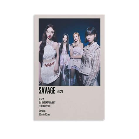 Aespa Savage 2021 1 Canvas Poster Bedroom Decoration Landscape Office