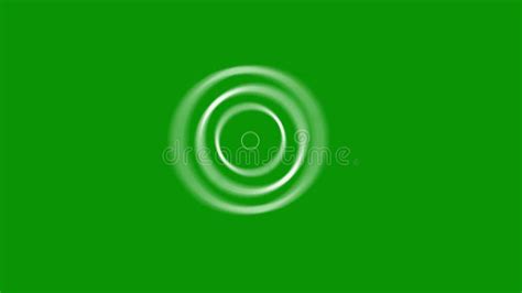 Circular Waves Spread Outward From A Central Point Green Screen
