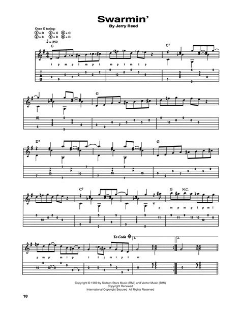 Swarmin By Jerry Reed Guitar Tab Guitar Instructor