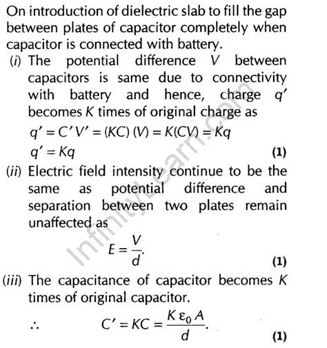 Important Questions For CBSE Class Physics Capacitance