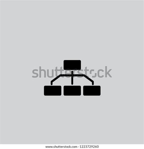 Hierarchy Icon Organization Chart Sign Database Vector De Stock Libre De Regalías 1223729260