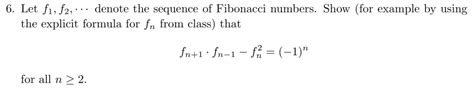 Solved Let F F Denote The Sequence Of Fibonacci Chegg
