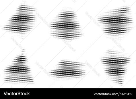 Halftone Hexagon Pattern Reprographic Technique Vector Image