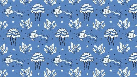 Sea Life Seamless Pattern Graphics Motion Array