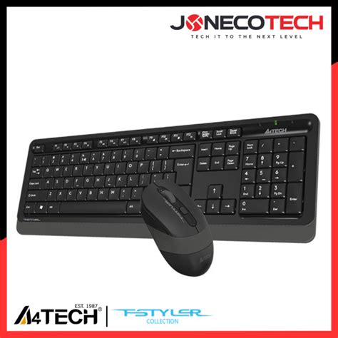 A4Tech FG1010 2 4G Wireless Ergonomic Design Keyboard And Mouse Set Grey Lazada PH