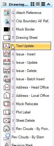 CADtools Tools Drawing Setup Tools Drawing Text Update