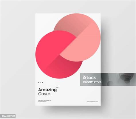 놀라운 비즈니스 프리젠 테이션 벡터 A4 수직 방향 전면 페이지 모형 현대 기업 보고서는 추상적 인 기하학적 일러스트 디자인