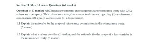 Solved Section Ii Short Answer Questions 60