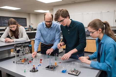 Premium Photo Students Exploring Principles Of Quantum Physics In Lab