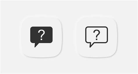 premium vector question message icon bubble ask sign faq mark symbol