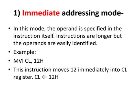Addressing Modes Of 8086 Pptx