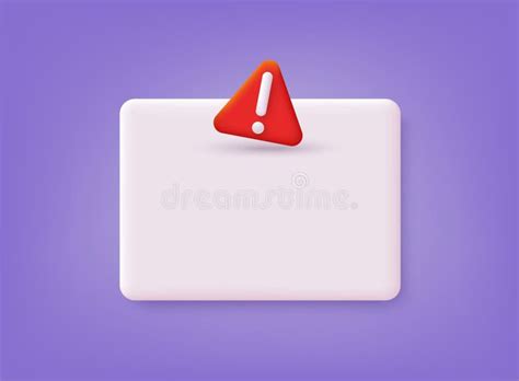 Push Notice Alert With Danger Icon Warning Chat Box Banner Stock