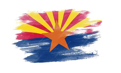 Premium Photo Arizona State Flag Brush Stroke Arizona Flag Background