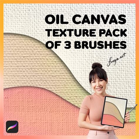 Canvas Texture Procreate Brushes Oil Canvas Texture Pack Of Brushes Realistic Canvas